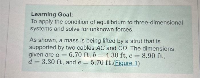 Solved Learning Goal: To apply the condition of equilibrium | Chegg.com
