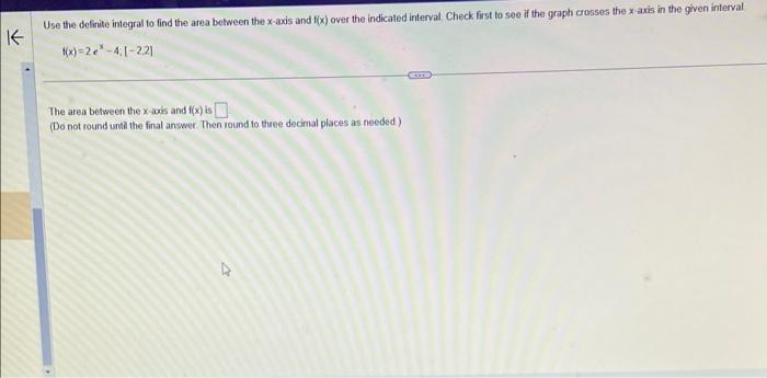 Solved Use the definite integral to find the area between | Chegg.com