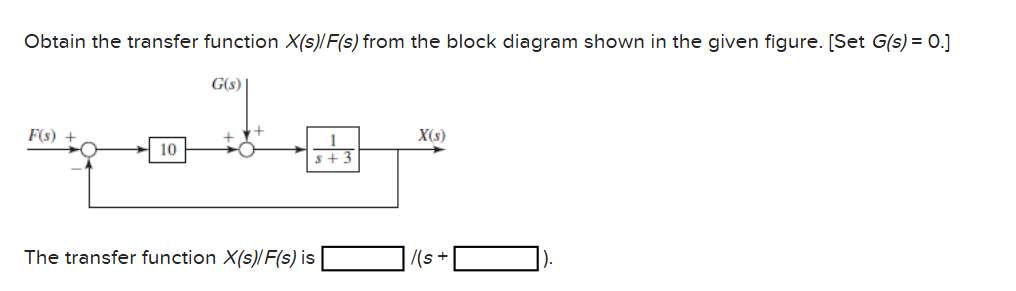 Solved Obtain the transfer function xsF(s) ﻿from the block | Chegg.com