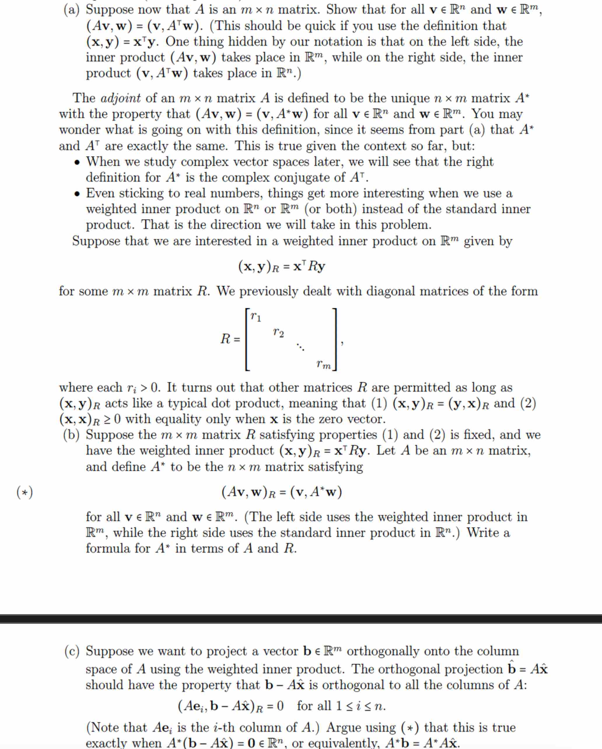 Solved (a) ﻿Suppose now that A ﻿is an m×n ﻿matrix. Show that | Chegg.com