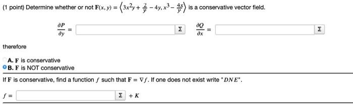 Solved (1 point) Determine whether or not | Chegg.com