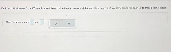 Solved Find the critical values for a 95% confidence | Chegg.com