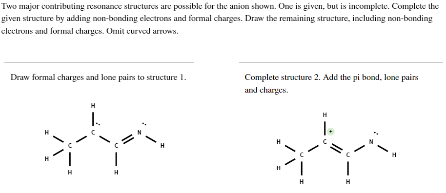 Draw formal charges and lone pairs to structure | Chegg.com