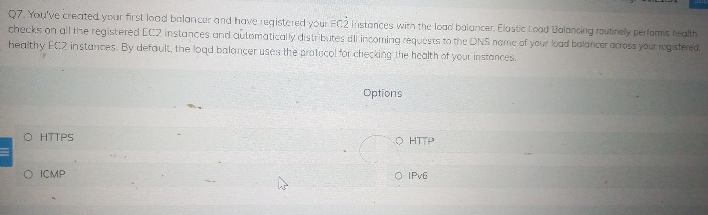 Solved Q7. ﻿You've created your first load balancer and have | Chegg.com