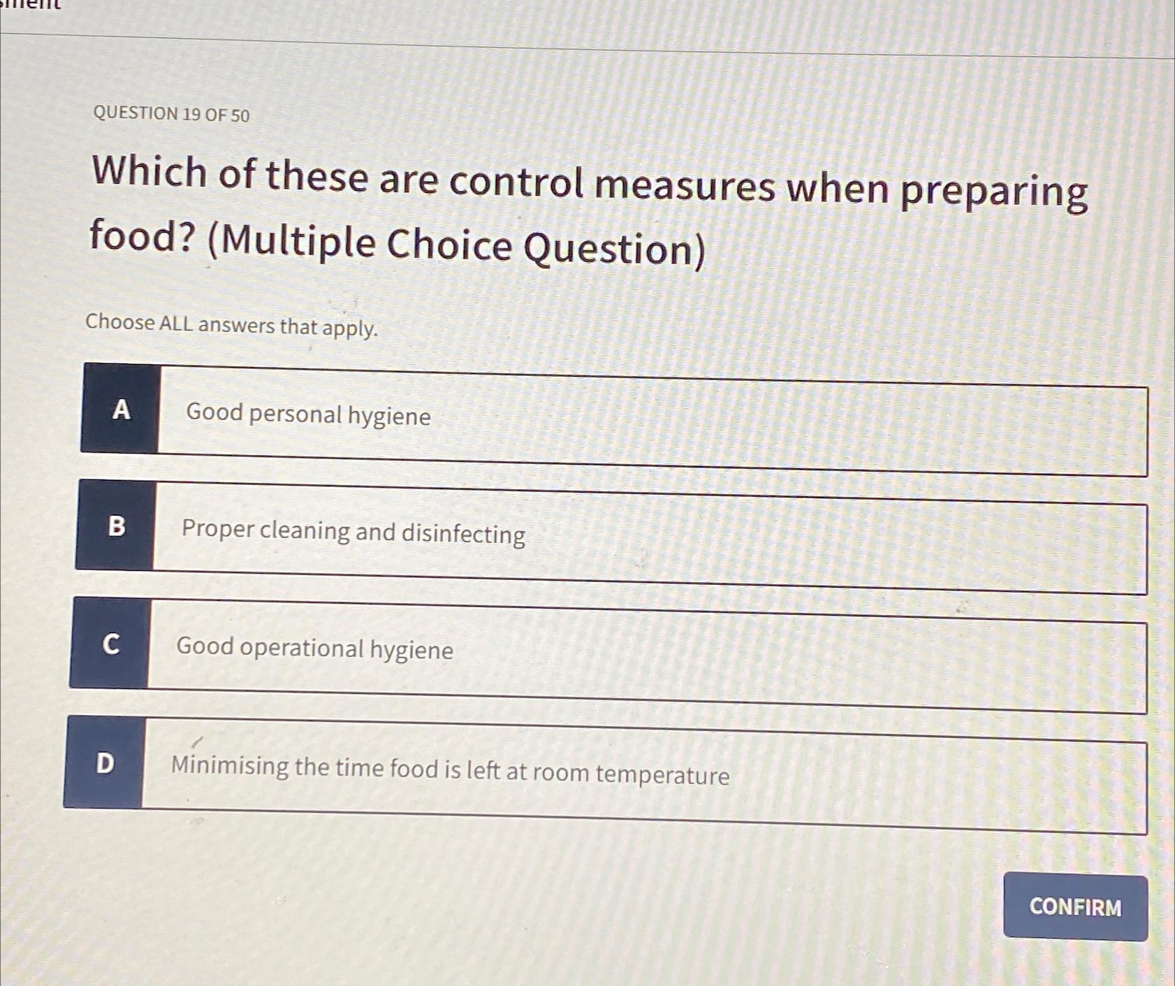 Solved QUESTION 19 OF 50Which of these are control measures | Chegg.com Solved QUESTION 19 OF 50Which of these are control measures | Chegg.com
