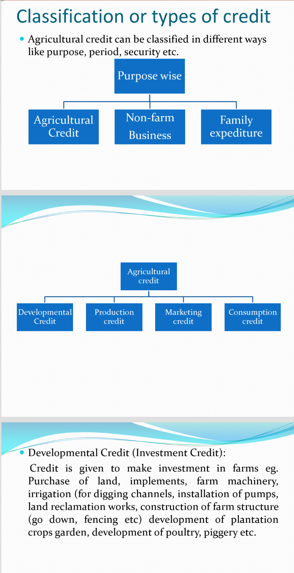 What are the types of agricultural credit? Leia aqui: What are the three main sources of ...