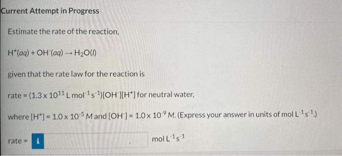 Solved Current Attempt in Progress Estimate the rate of the | Chegg.com