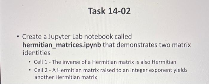 Solved - Create a Jupyter Lab notebook called | Chegg.com