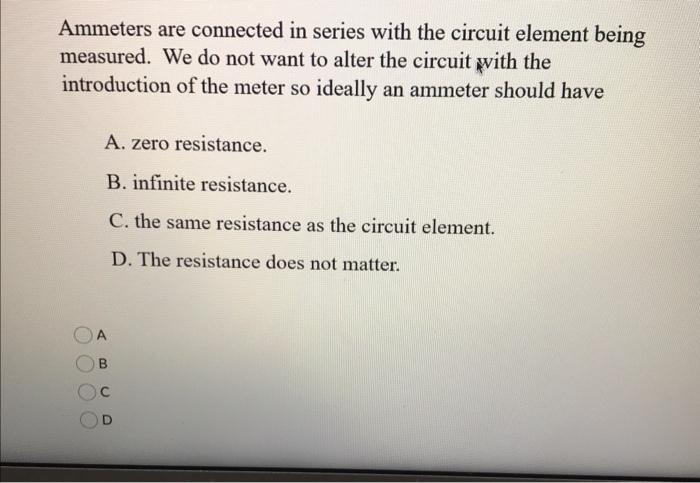 Solved Ammeters are connected in series with the circuit | Chegg.com