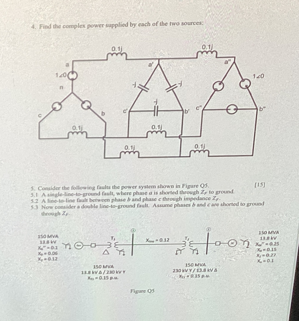 Find the complex power supplied by each of the two | Chegg.com