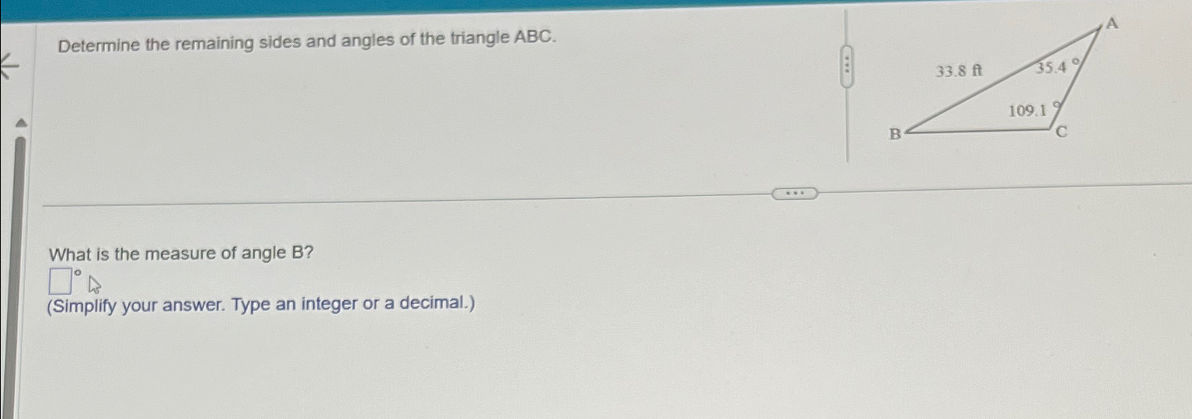Solved Determine the remaining sides and angles of the | Chegg.com