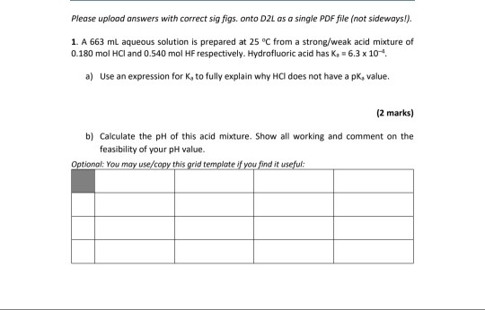 Solved Please upload answers with correct sig figs. onto D2L | Chegg.com