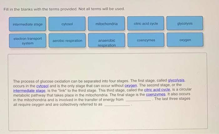 Solved Fill in the blanks with the terms provided. Not all | Chegg.com