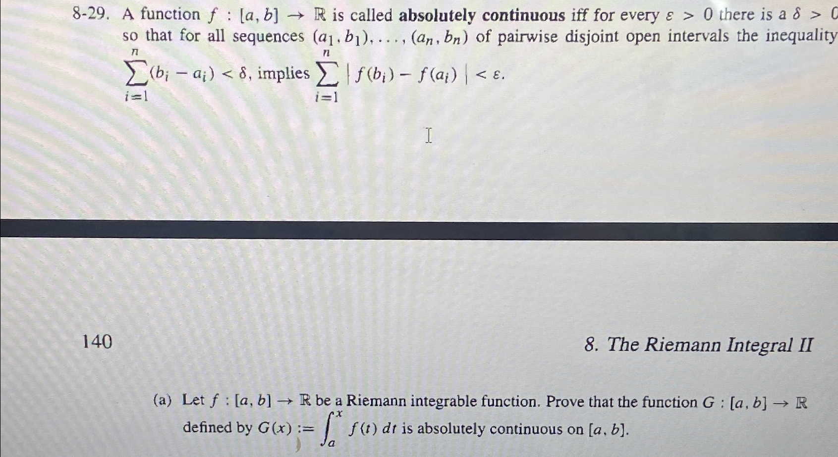 Solved 8-29. ﻿A function f:[a,b]→R ﻿is called absolutely | Chegg.com