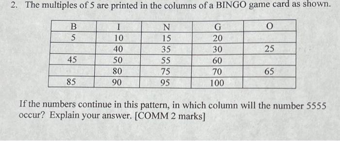 Solved If the numbers continue in this pattern, in which | Chegg.com