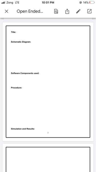 make a report of open ended lab sample of report is | Chegg.com