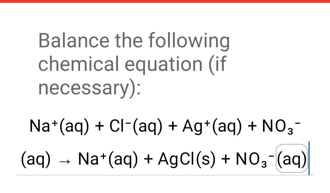Solved Balance the following chemical equation (if | Chegg.com