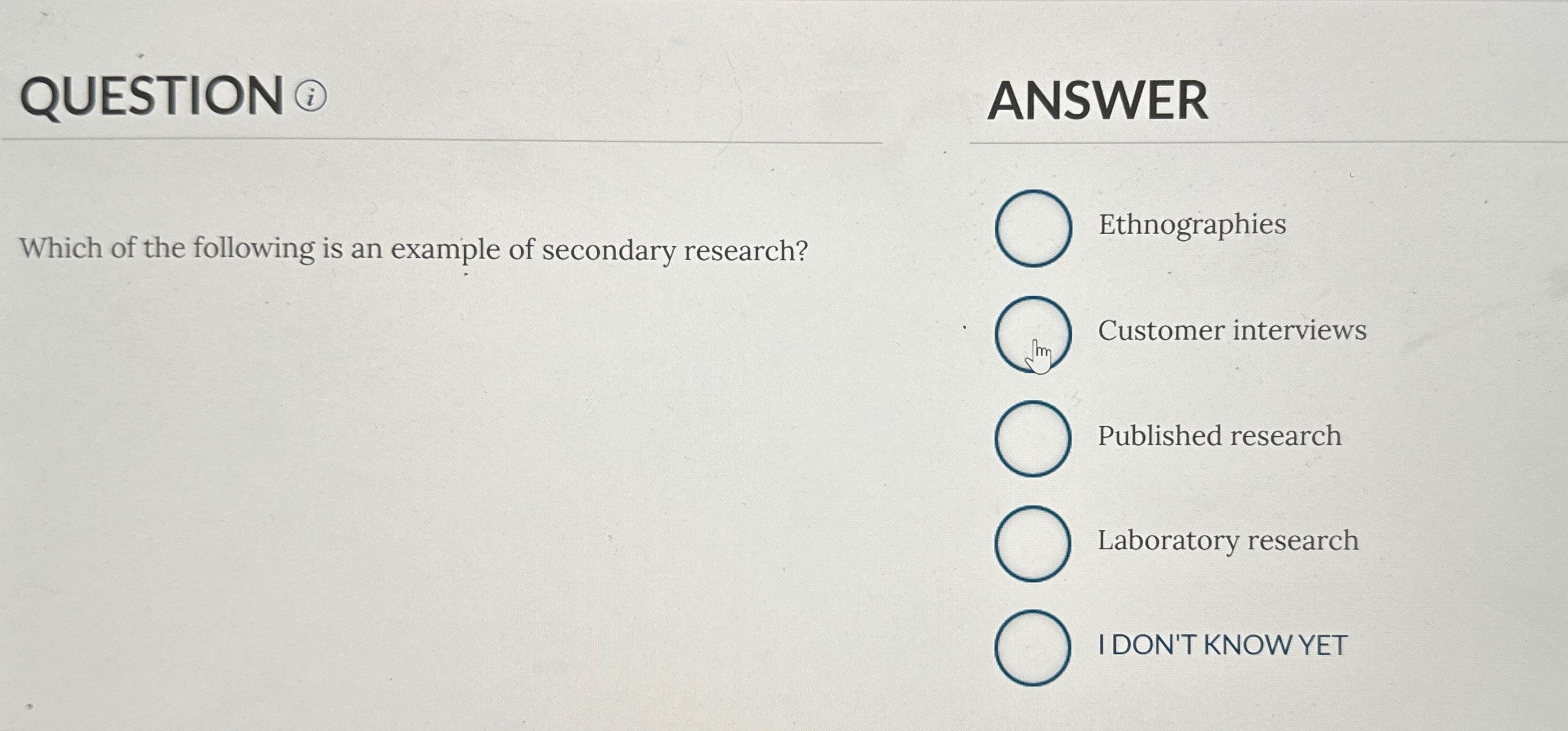 Solved QUESTION ?iANSWERWhich of the following is an example | Chegg.com