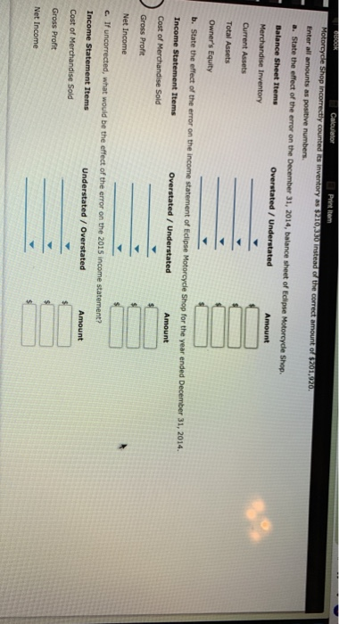 Solved Effect of Errors in Physical Inventory Eclipse | Chegg.com
