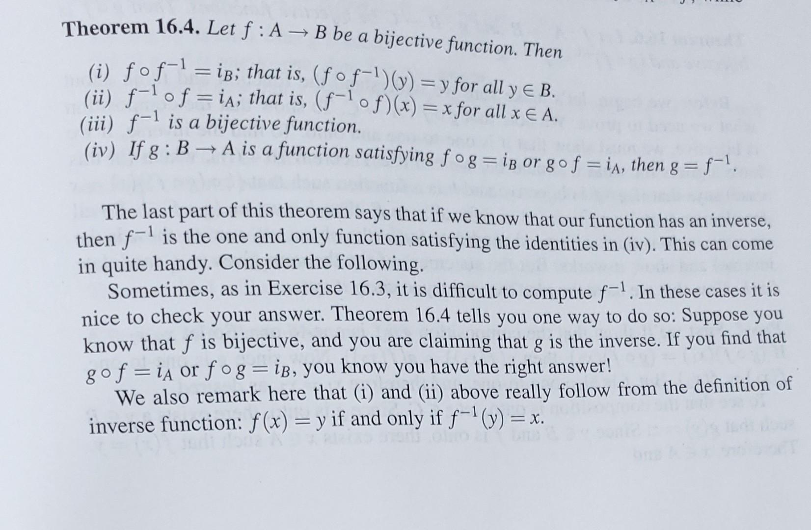 Solved a) Prove that if f: X Y is a bijection and g: Y →X | Chegg.com