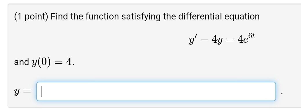 Solved Find the function satisfying the differential | Chegg.com