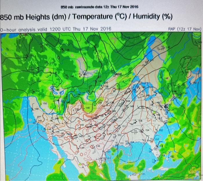 Solved On this map you are looking for the movement of warm | Chegg.com