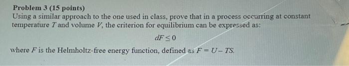 Problem 3 (15 points) Using a similar approach to the | Chegg.com