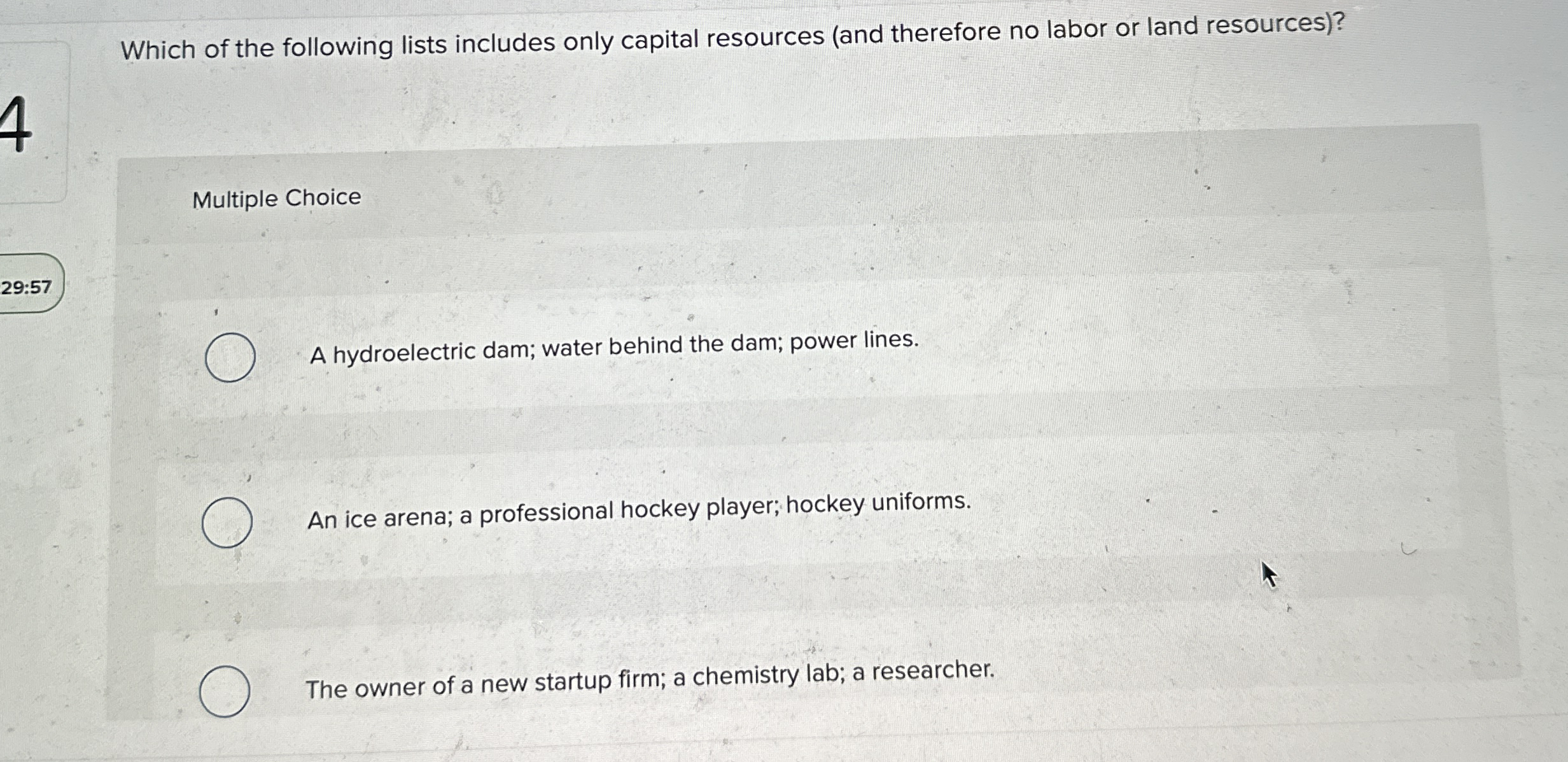 Solved Which of the following lists includes only capital | Chegg.com