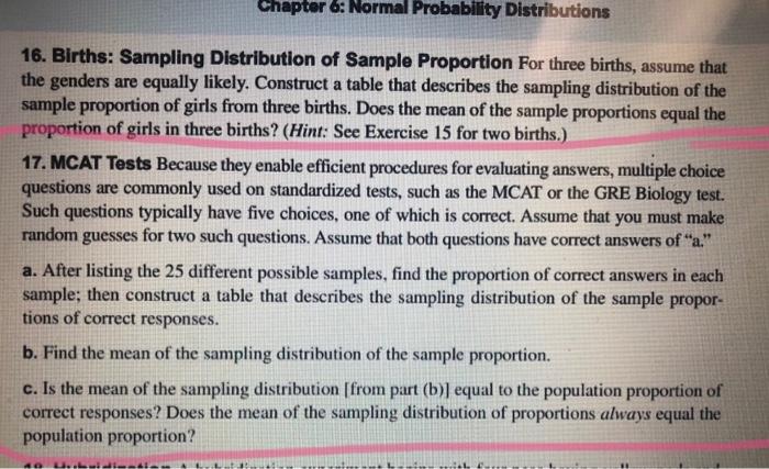 Solved Chapter 6: Normal Probability Distributions 16. | Chegg.com