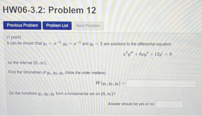 Solved It can be shown that y1=x−2,y2=x−3 and y3=2 are | Chegg.com