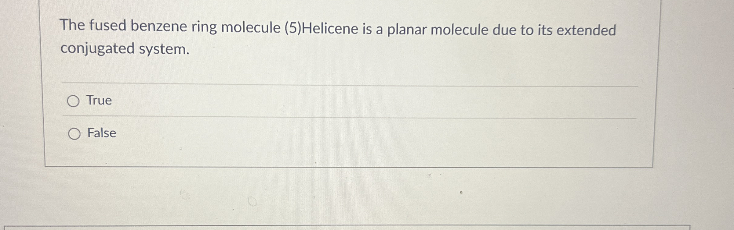 Solved The fused benzene ring molecule (5)Helicene is a | Chegg.com