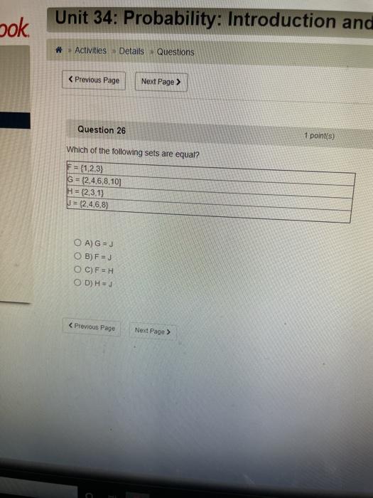 Solved sok Unit 34: Probability: Introduction and # | Chegg.com