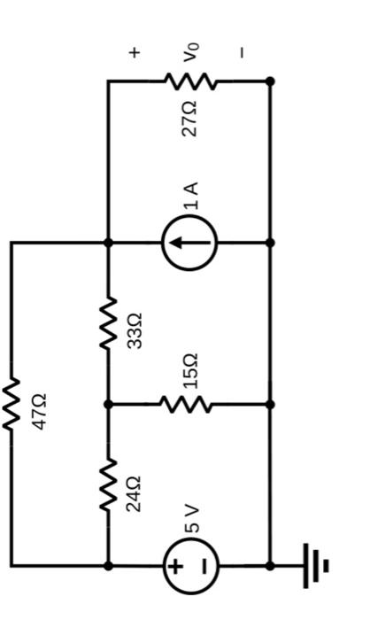 Solved Use any method to find the voltage v0 below. Show all | Chegg.com