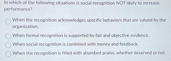 Solved In which of the following situations is social | Chegg.com