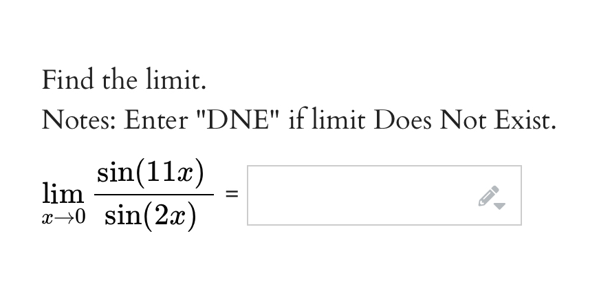 Solved Find the limit.Notes: Enter "DNE" if limit Does Not | Chegg.com