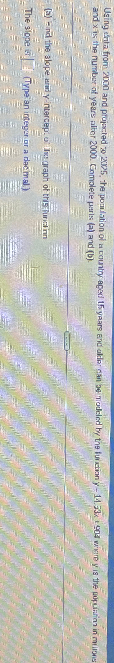 Solved Using data from 2000 ﻿and projected to 2025 , ﻿the | Chegg.com