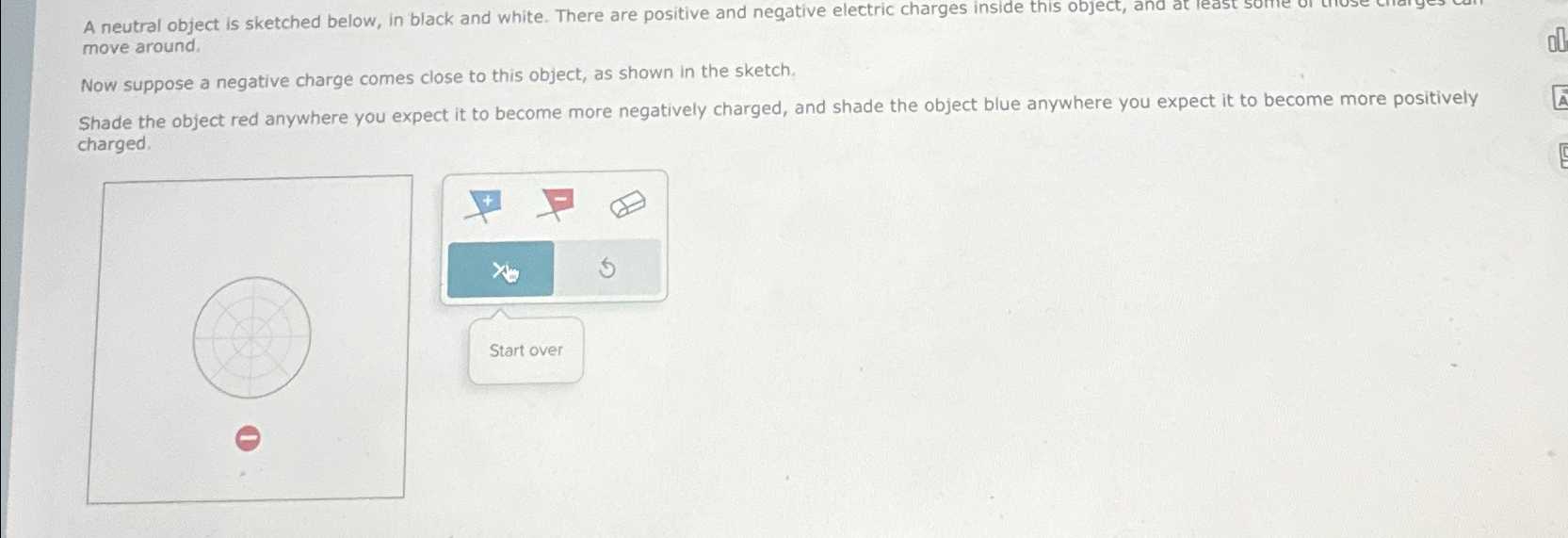 Solved A neutral object is sketched below, in black and | Chegg.com
