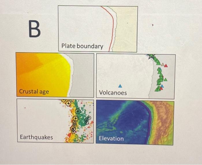 Solved 14. Look at the maps of Area X. Which plate boundary | Chegg.com