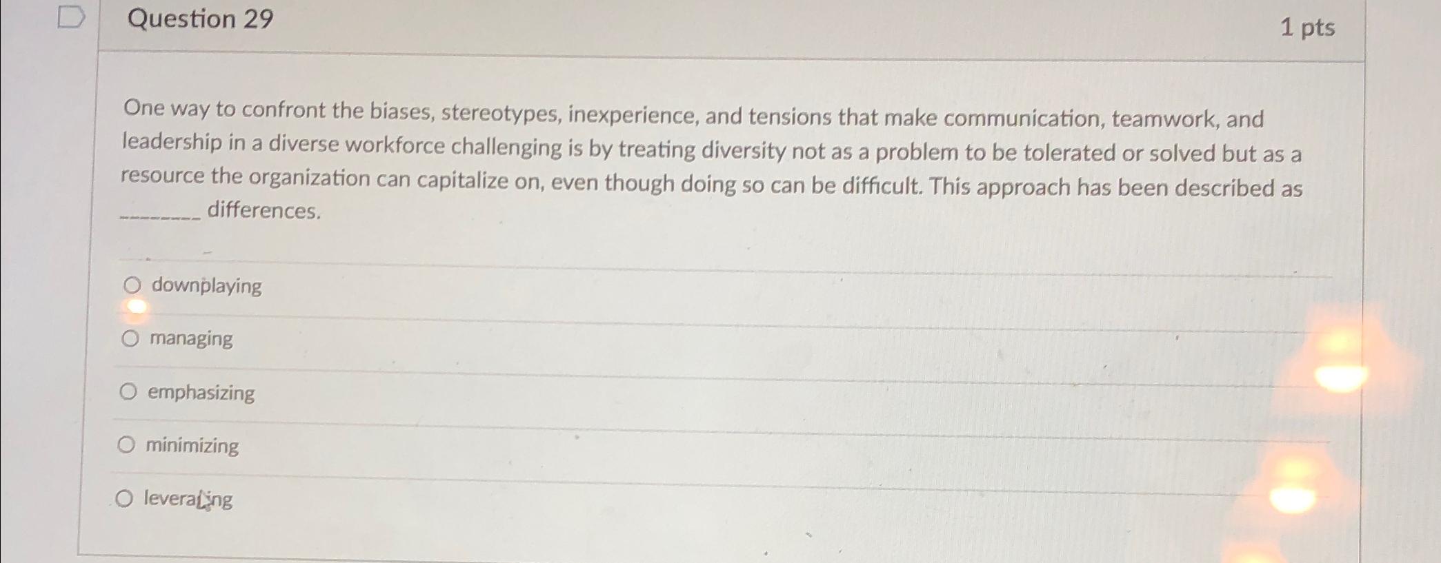 Solved Question 291 ﻿ptsOne way to confront the biases, | Chegg.com