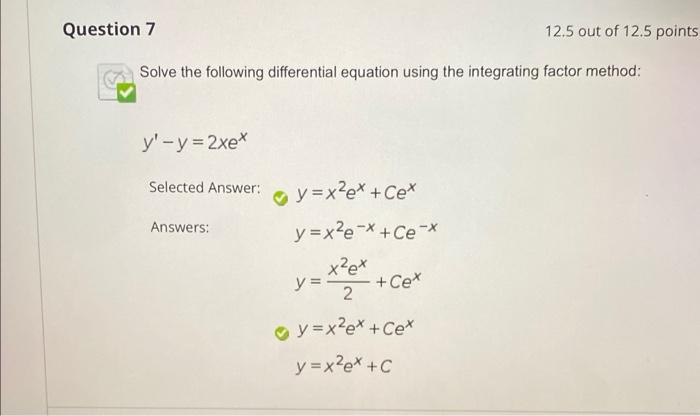 Solved Solve the following differential equation using the | Chegg.com