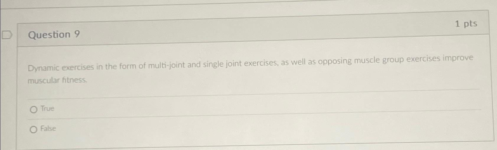 Solved Question 91 ﻿ptsDynamic exercises in the form of | Chegg.com