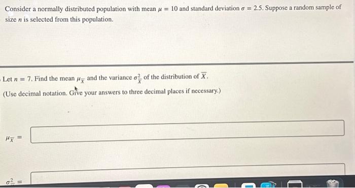 Solved Consider a normally distributed population with mean | Chegg.com
