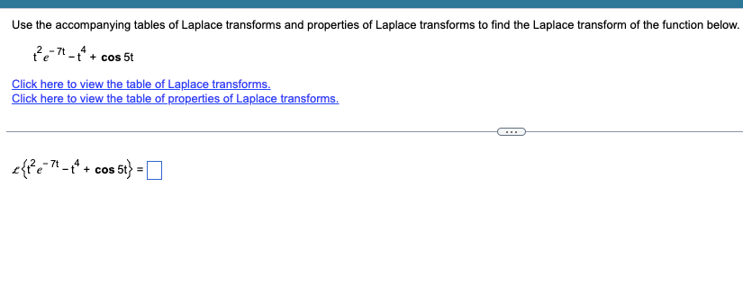 Solved Use the accompanying tables of Laplace transforms and | Chegg.com