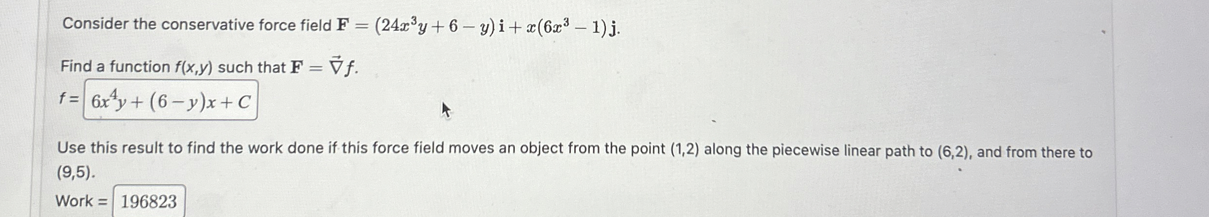 Solved Consider the conservative force field | Chegg.com
