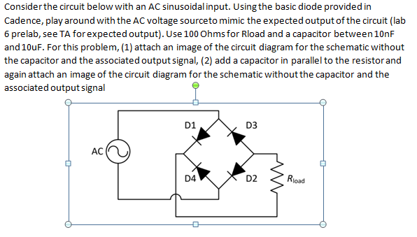 Solved Consider the circuit below with an AC sinusoidal | Chegg.com