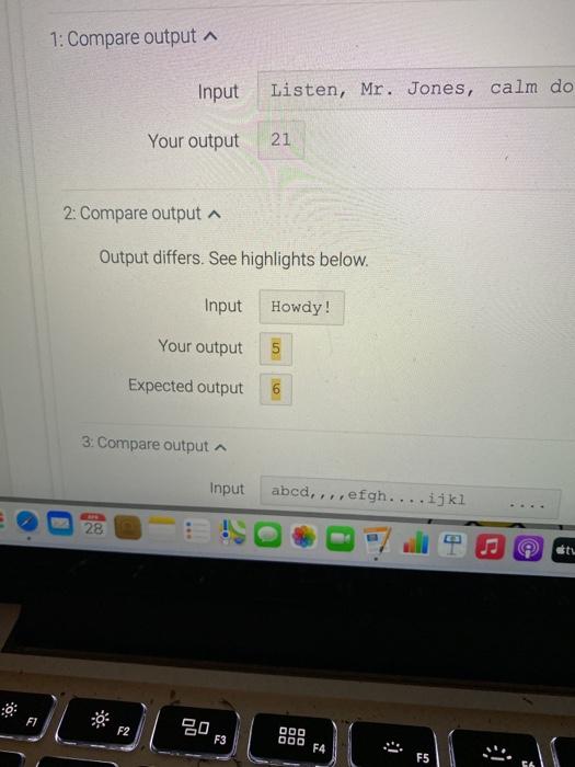 Solved Given a line of text as input, output the number of | Chegg.com