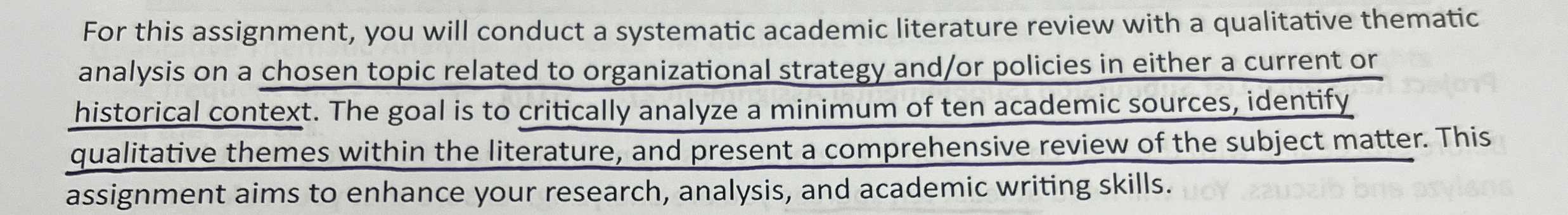 Solved For this assignment, you will conduct a systematic | Chegg.com