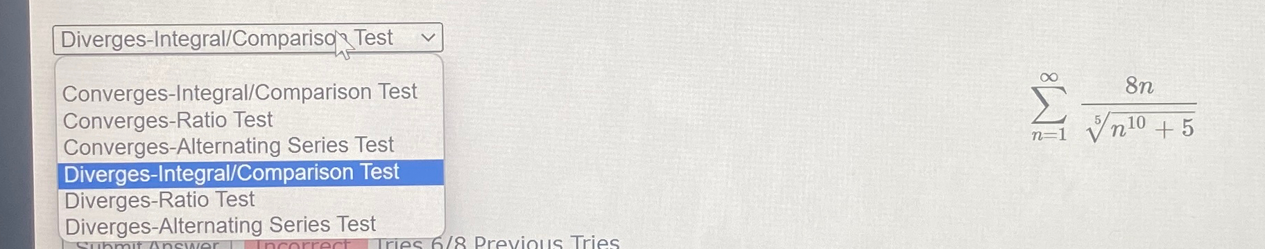 Solved Diverges-Integral/Comparison | Chegg.com