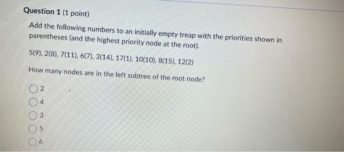Solved Question 1 (1 point) Add the following numbers to an | Chegg.com