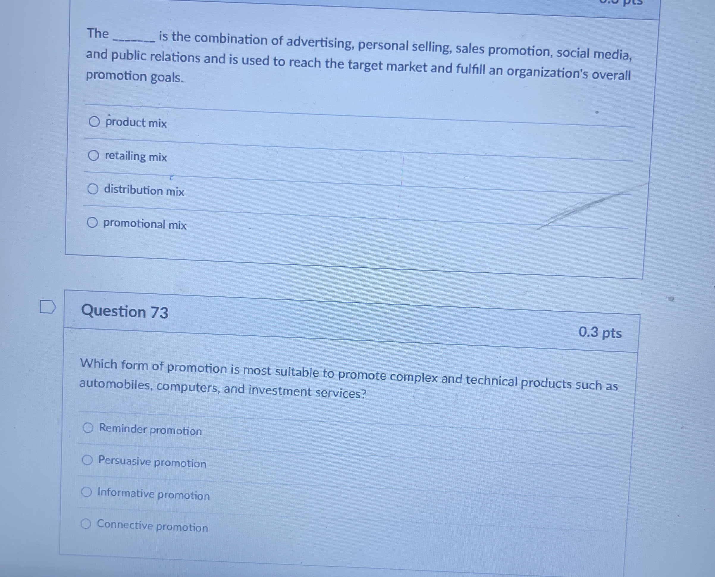 Solved The ﻿is the combination of advertising, personal | Chegg.com